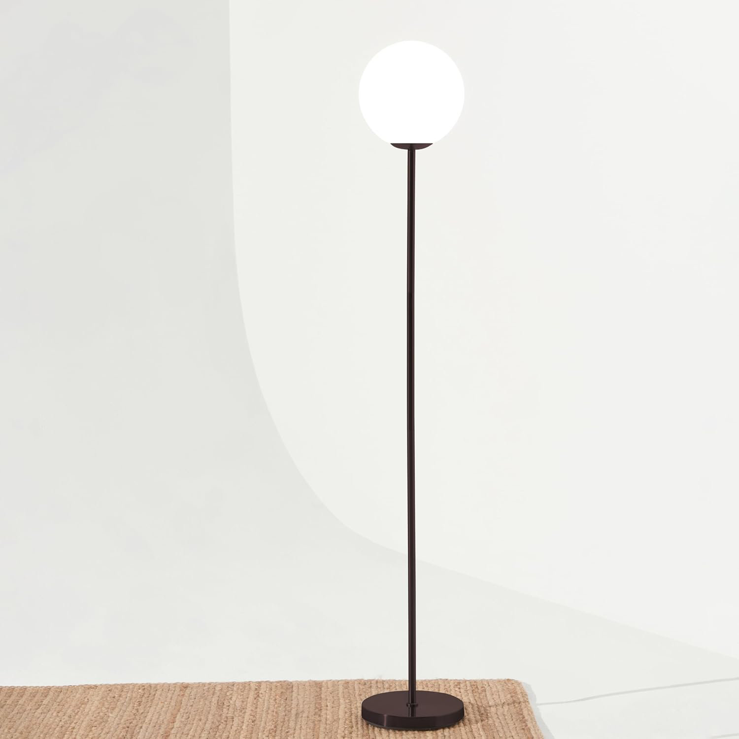 Corrigan Studio Luna LED Floor Lamp - Modern Standing Lamp With Frosted ...