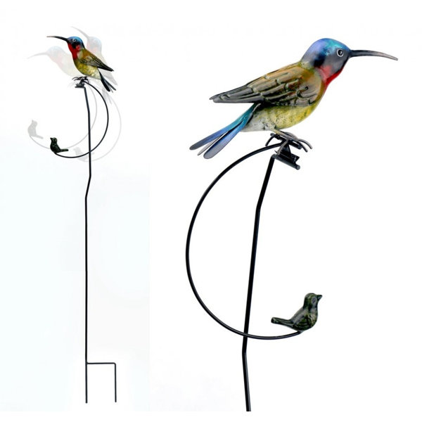 Arlmont & Co. Hummingbird Kinetic Rocking Motion Stake | Wayfair