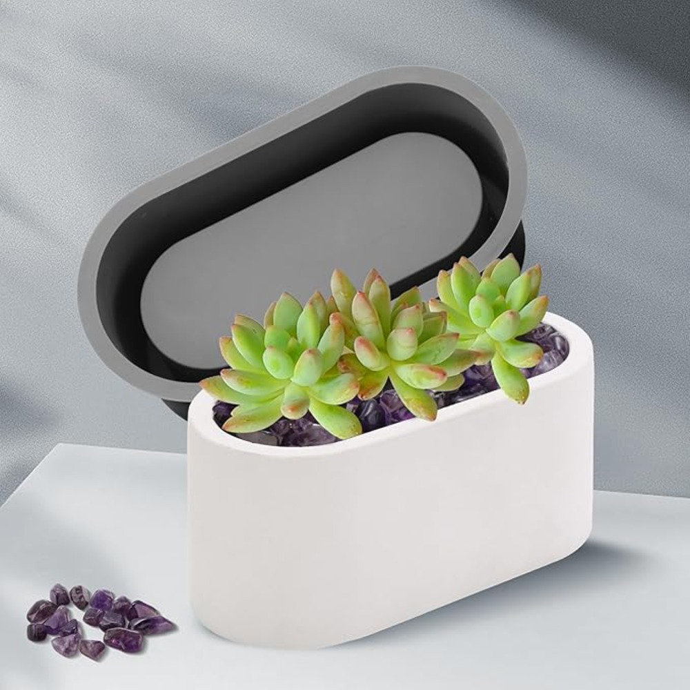 Invenitiah Oval Silicone Tabletop Fire Pit Mold, 3 Cups And Amethyst ...