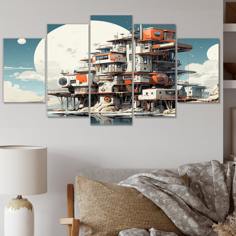 Design Art Fantasy Castle I - Castles Canvas Print - 5 Panels | Wayfair