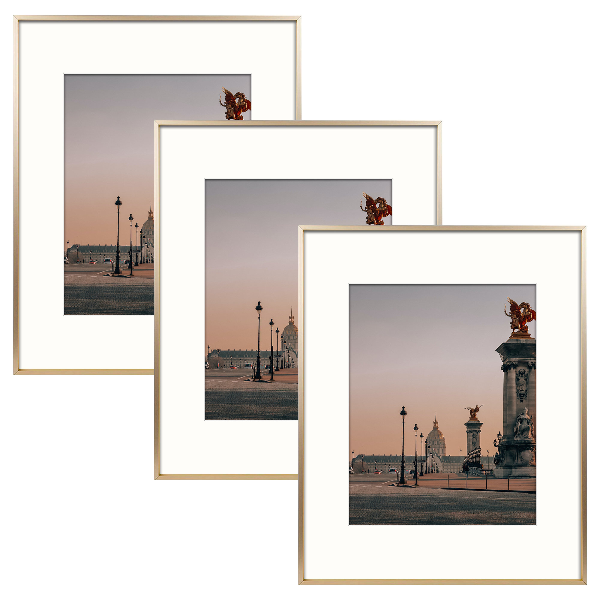 Latitude Run® Ailpein Picture Frame, Metal Wall Gallery Frames, Photo ...