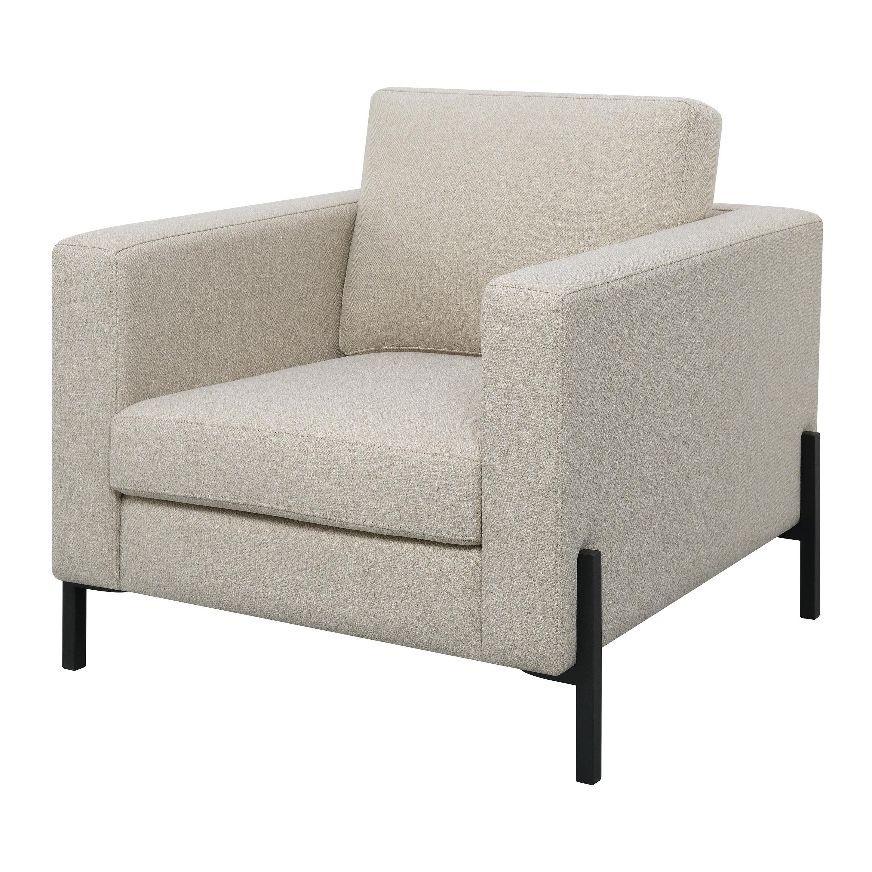 Latitude Run® Upholstered Track Arm Accent Chair Oatmeal | Wayfair