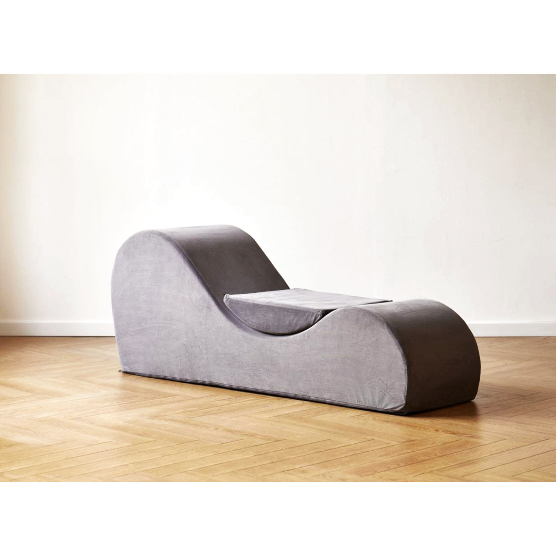 Kivaritio Grey Ergonomic Chaise Lounge - Soft & Firm High Foam ...
