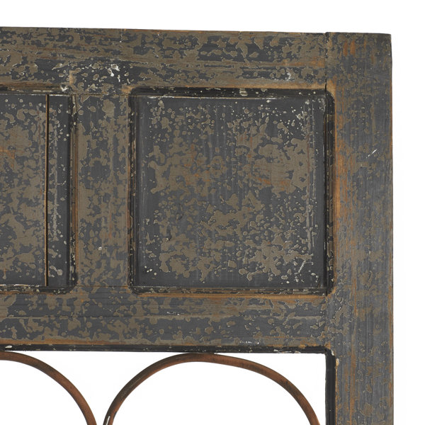 Fleur De Lis Living Wood Window Inspired Panel Scroll Brown Wall Decor ...