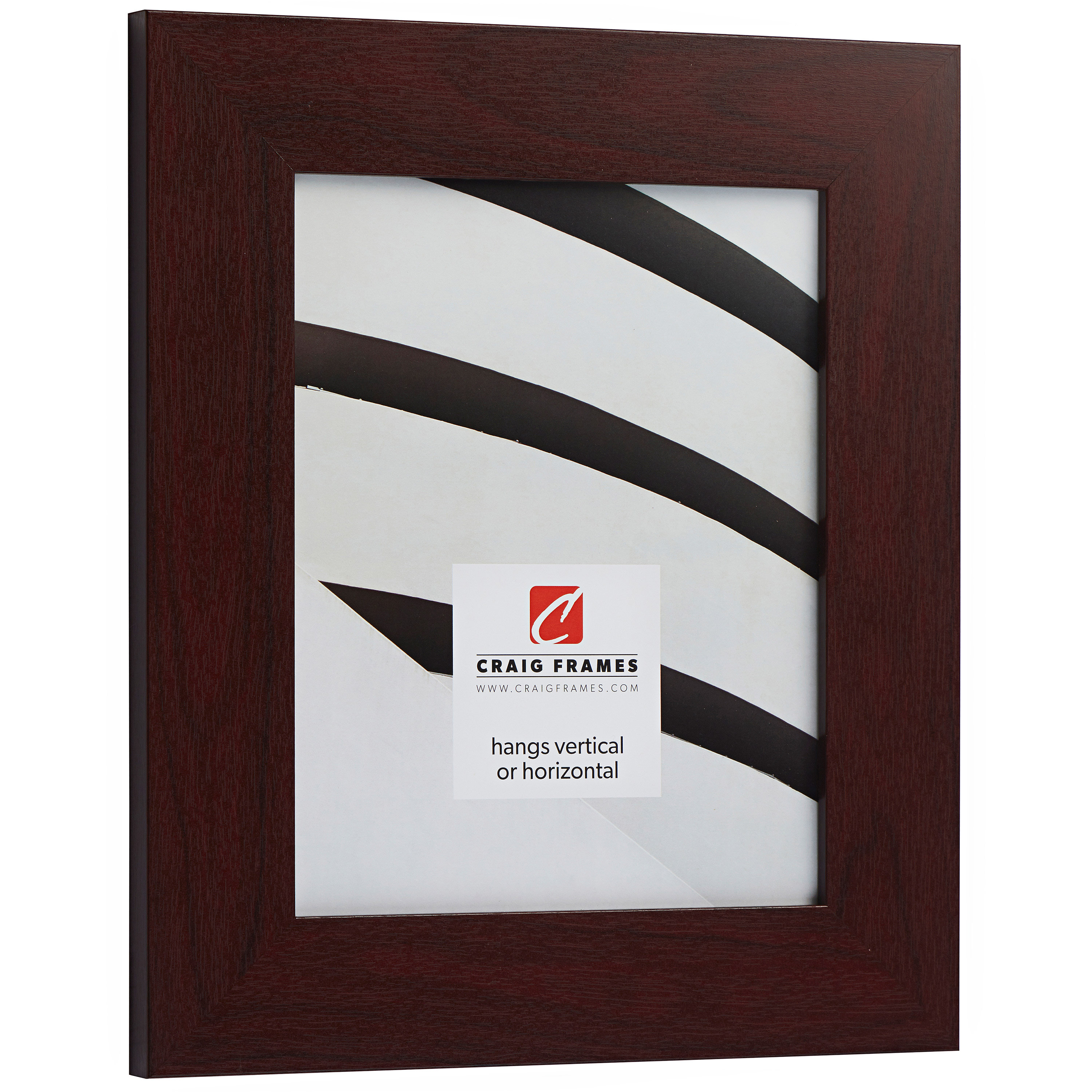Craig Frames Inc. Bauhaus 200, Dark Mahogany Picture Frame With Acrylic ...