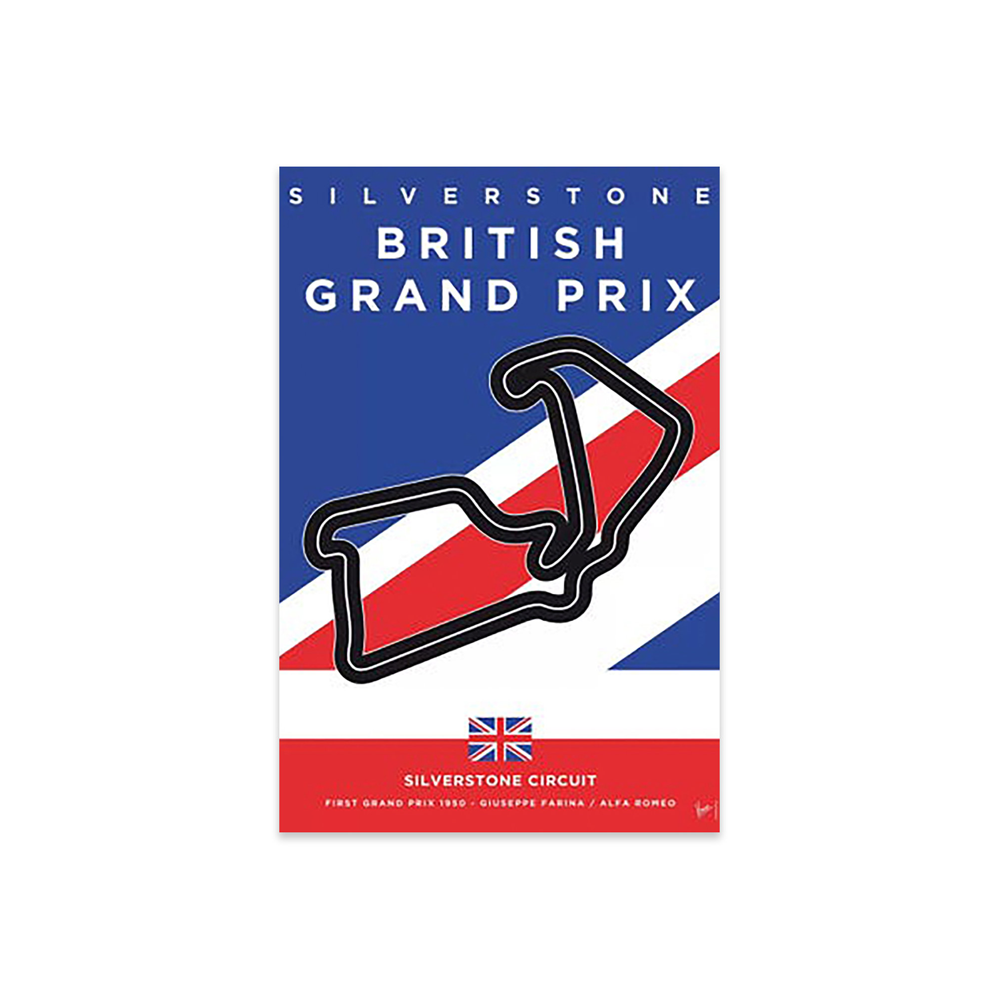 Trinx F1 Silverstone Race Track Minimal by Chungkong - Unframed Graphic ...