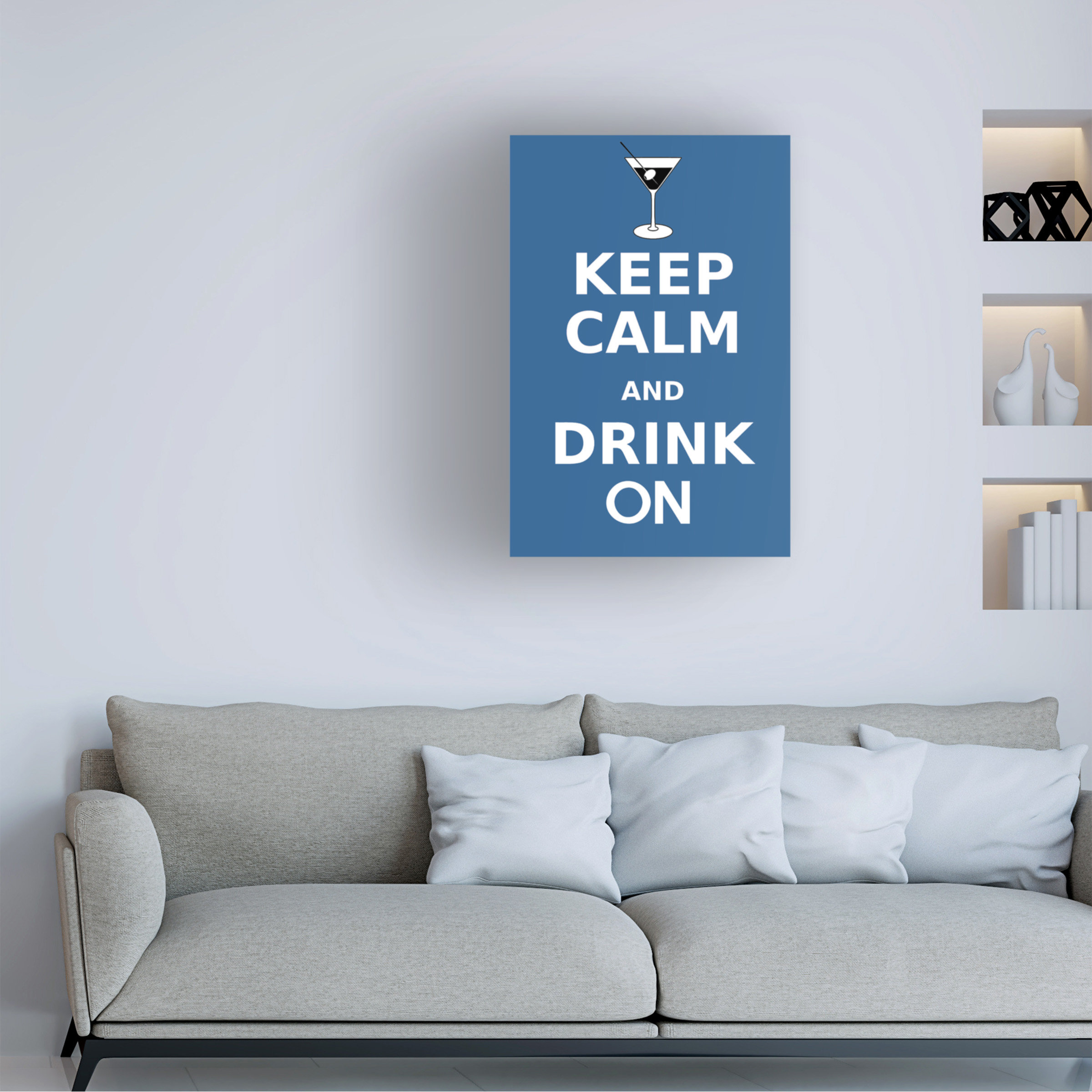Winston Porter Marcus Jules Keep Calm And Drink On Canvas Art | Wayfair