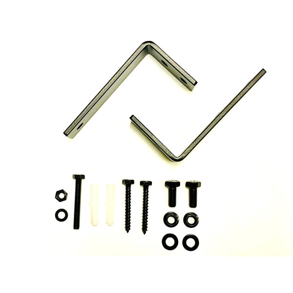 ELAND 8 Packs Bypass Door Bracket Wall-Mount Black Steel for Dual ...