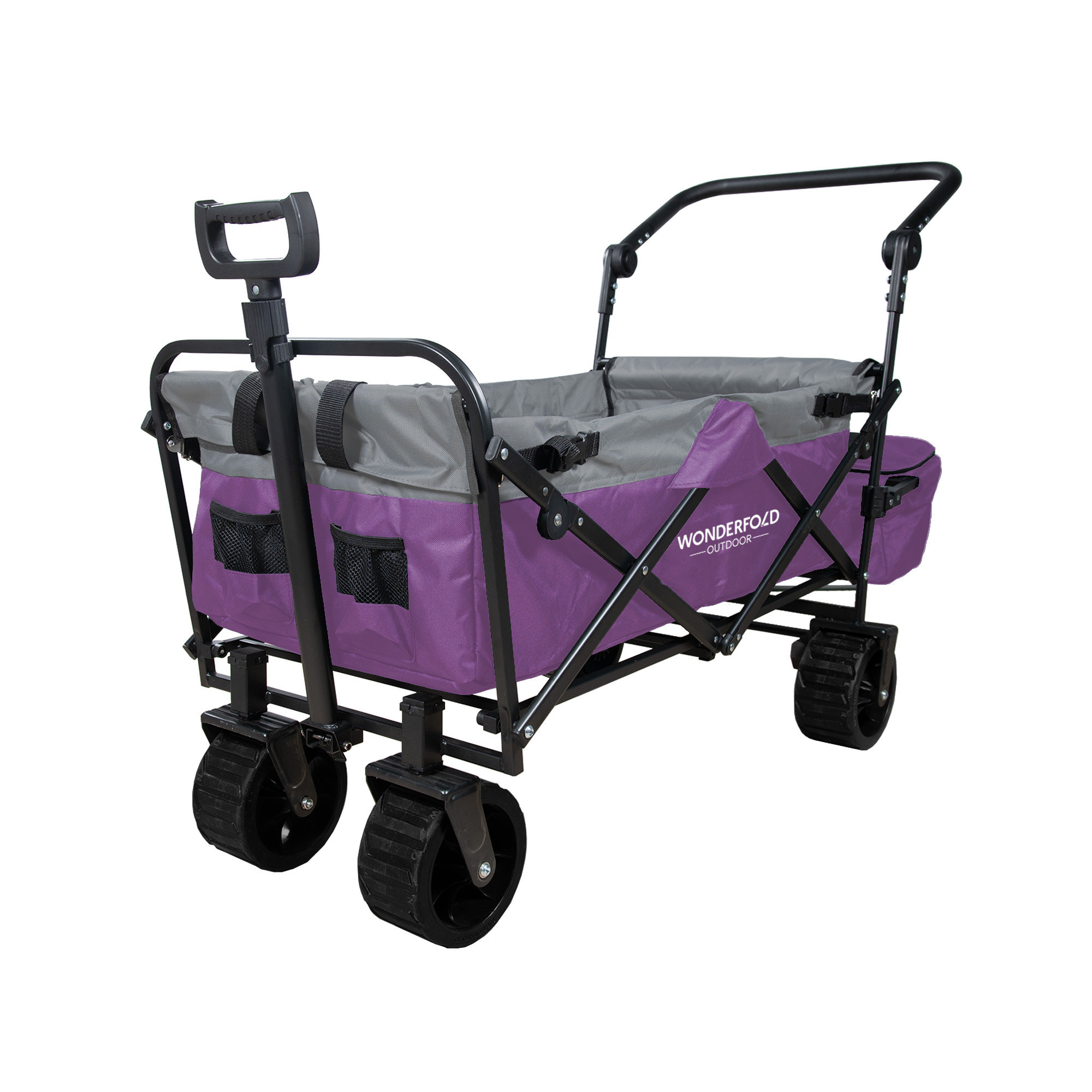 WonderFold Outdoor S3 Push & Pull Folding Utility Wagon With Brakes ...