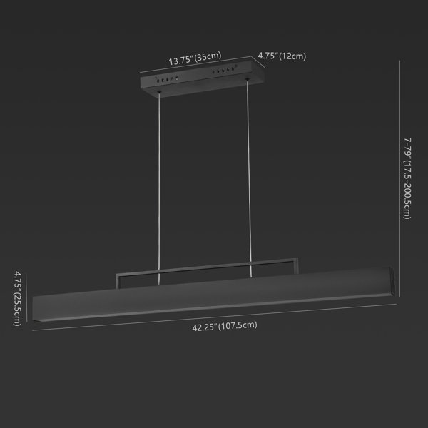 AllModern Delphia Dimmable LED Rectangle Chandelier | Wayfair