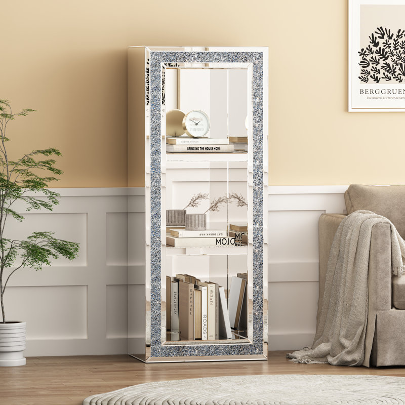 Everly Quinn Tipler Display Stand Mirrored Finished with Crushed ...