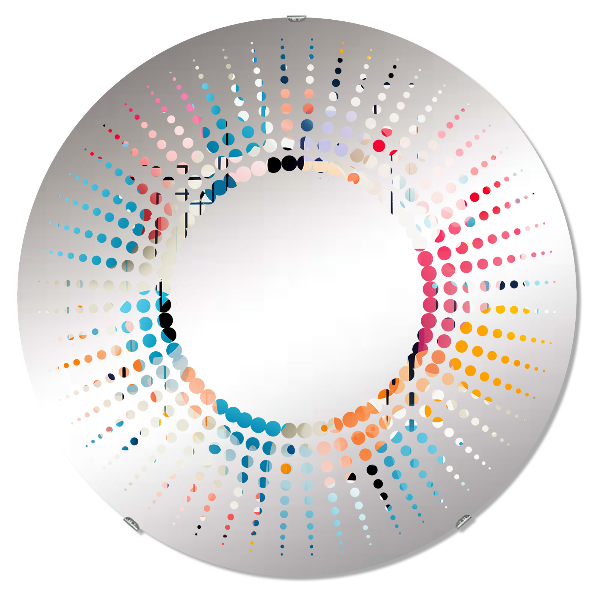 Design Art Artistic Paint Splash Dance I - Starburst Decorative Mirror ...