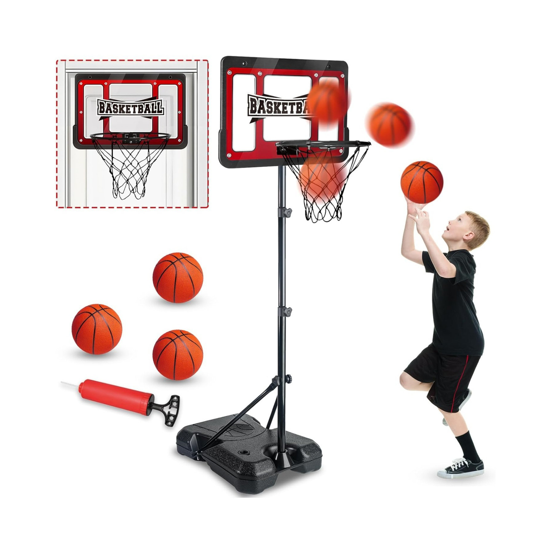 Phantoscope Kids Basketball Hoop - Adjustable Height Basketball Toy ...