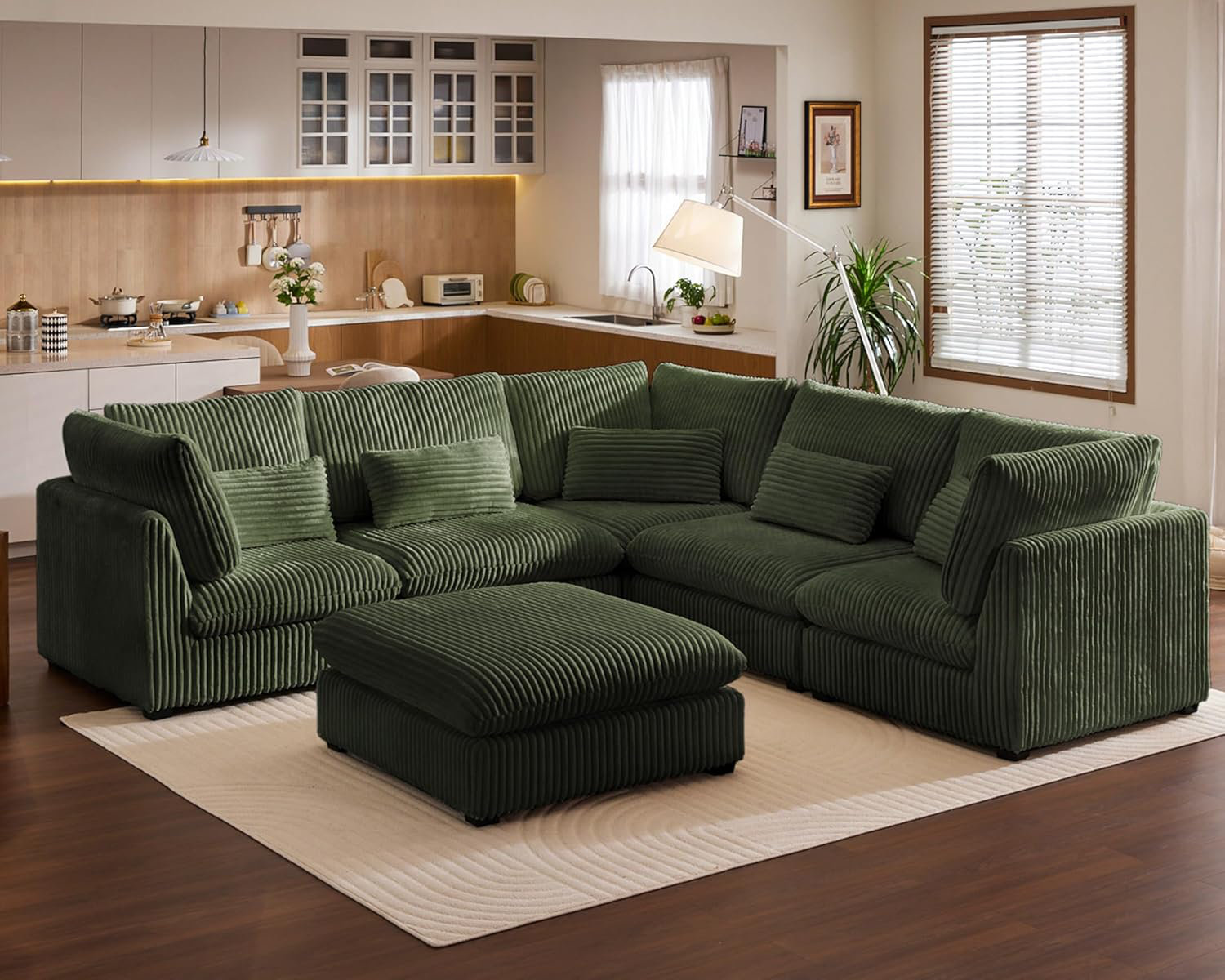 Hokku Designs Cloud Sectional Oversized Modular Sofa,120" 5 Seater ...