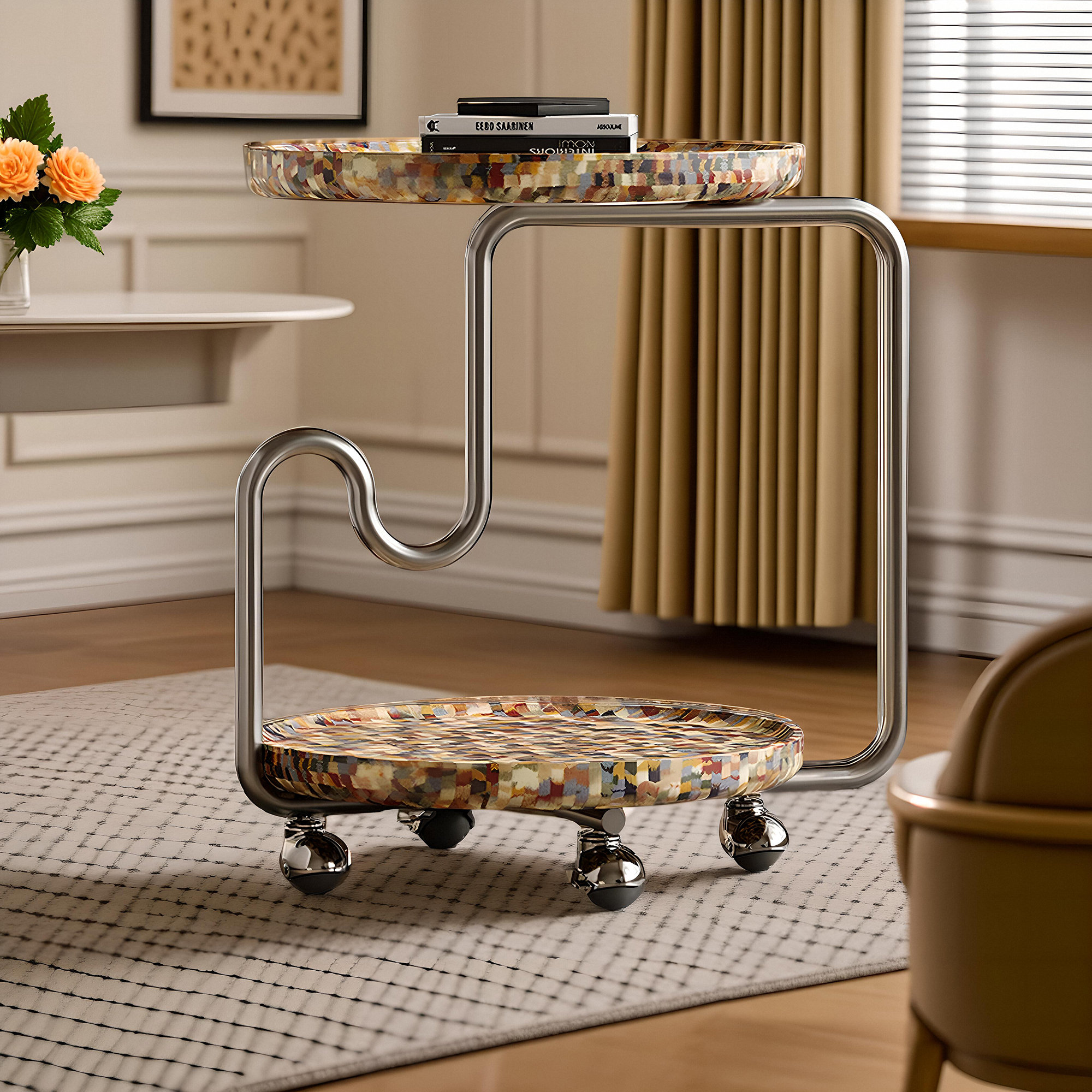 Orren Ellis High Density Board New Irregular Design Coffee Table ...