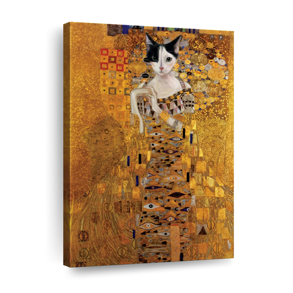 Trinx Adele Bloch-Bauer Inspired Cat Klimt - Wrapped Canvas Print | Wayfair