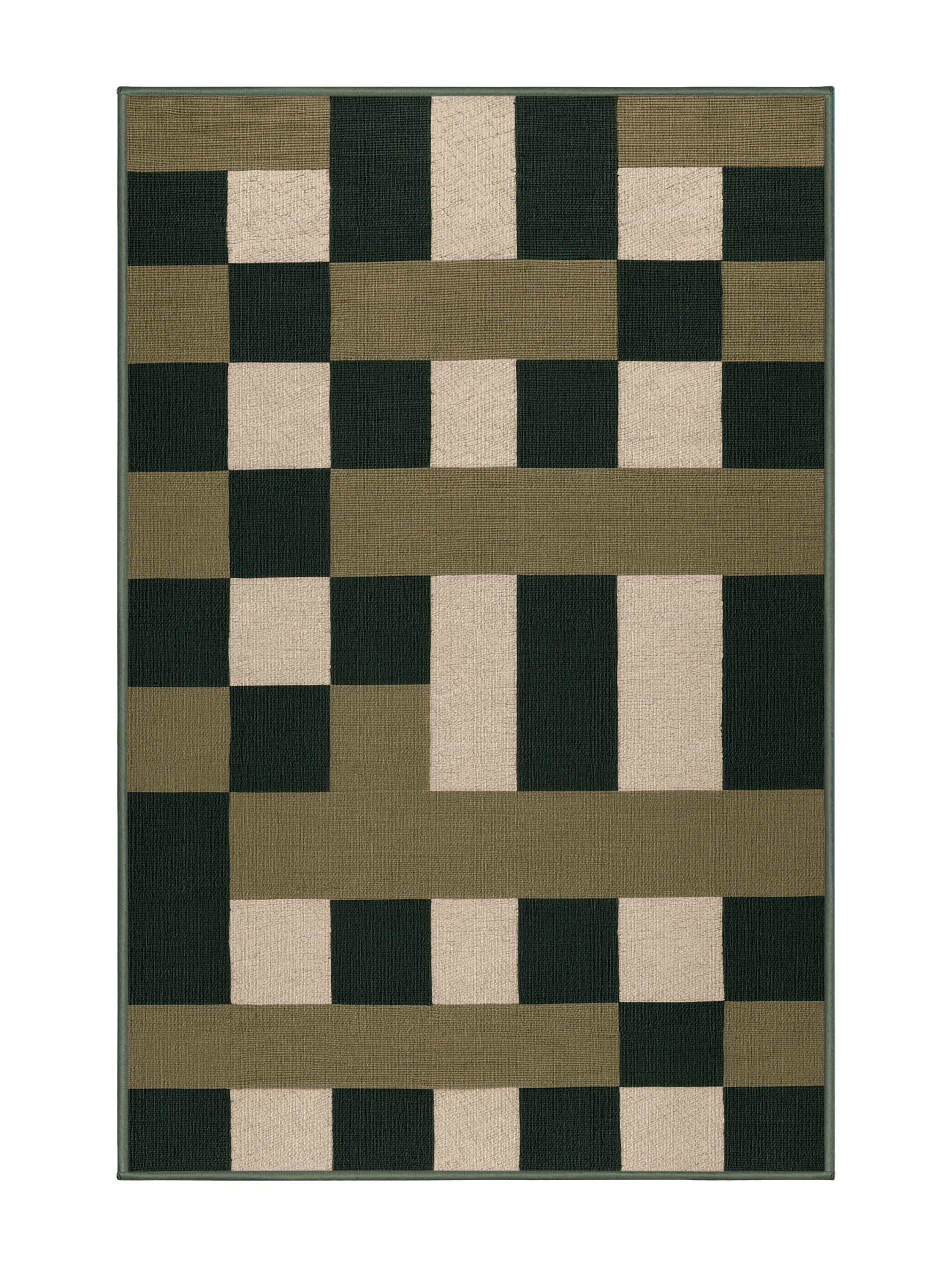 Corrigan Studio® Machine Washable Checkered Green Area Rug | Wayfair