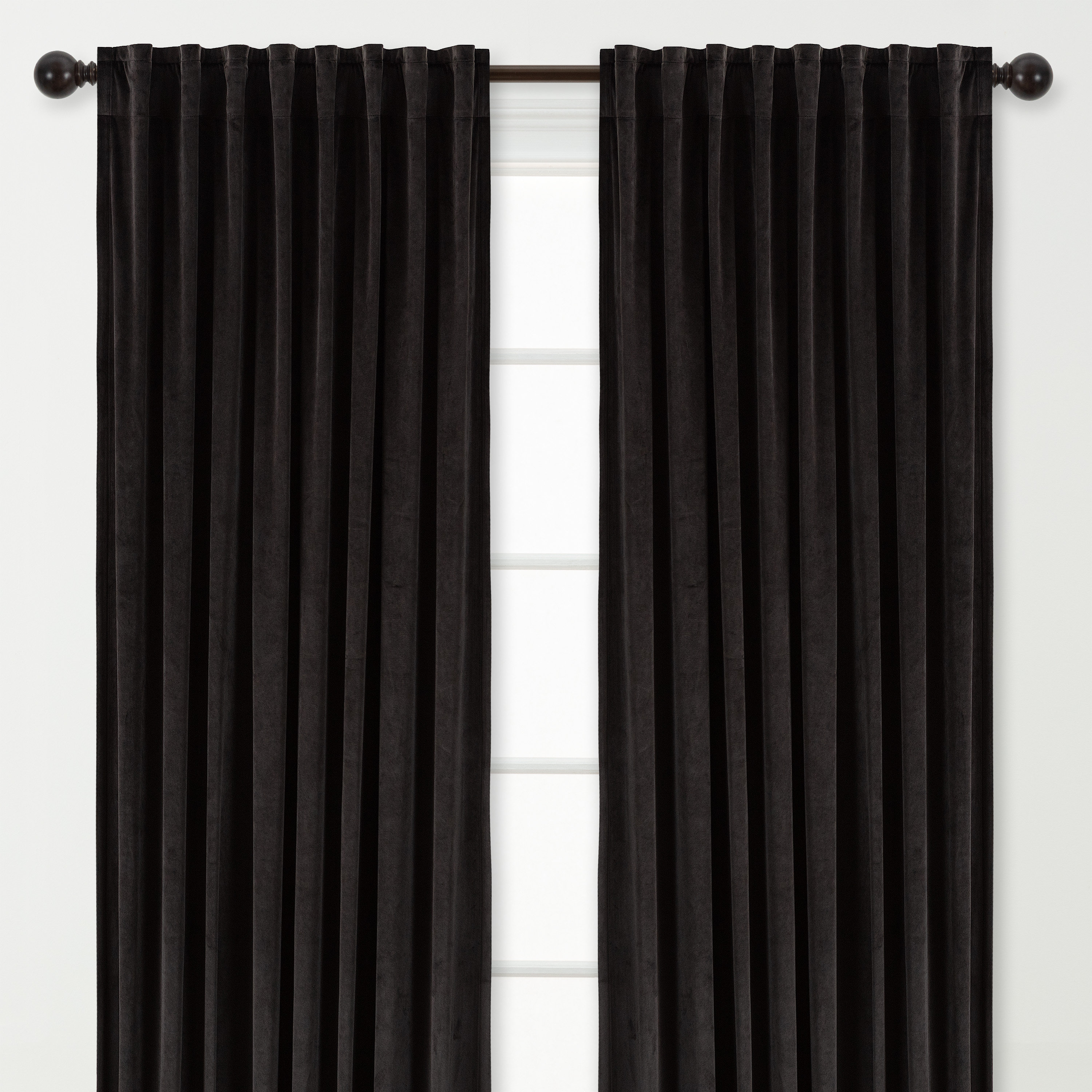 Eider & Ivory™ Heady Solid Room Darkening Tab Top Curtain Panels ...