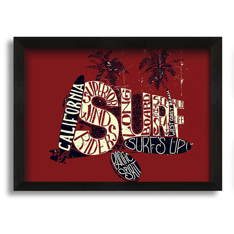 Maturi California Surf - Picture Frame Art Prints on Canvas | Wayfair.co.uk