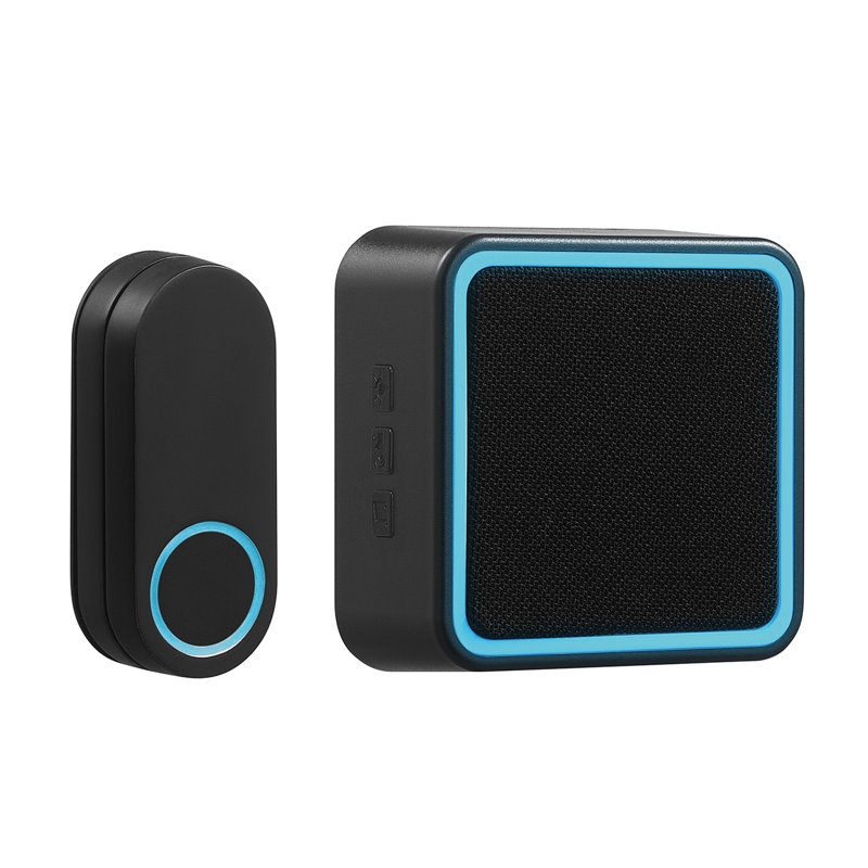 Symple Stuff Heath Zenith Black Plastic Wireless Battery-Operated ...