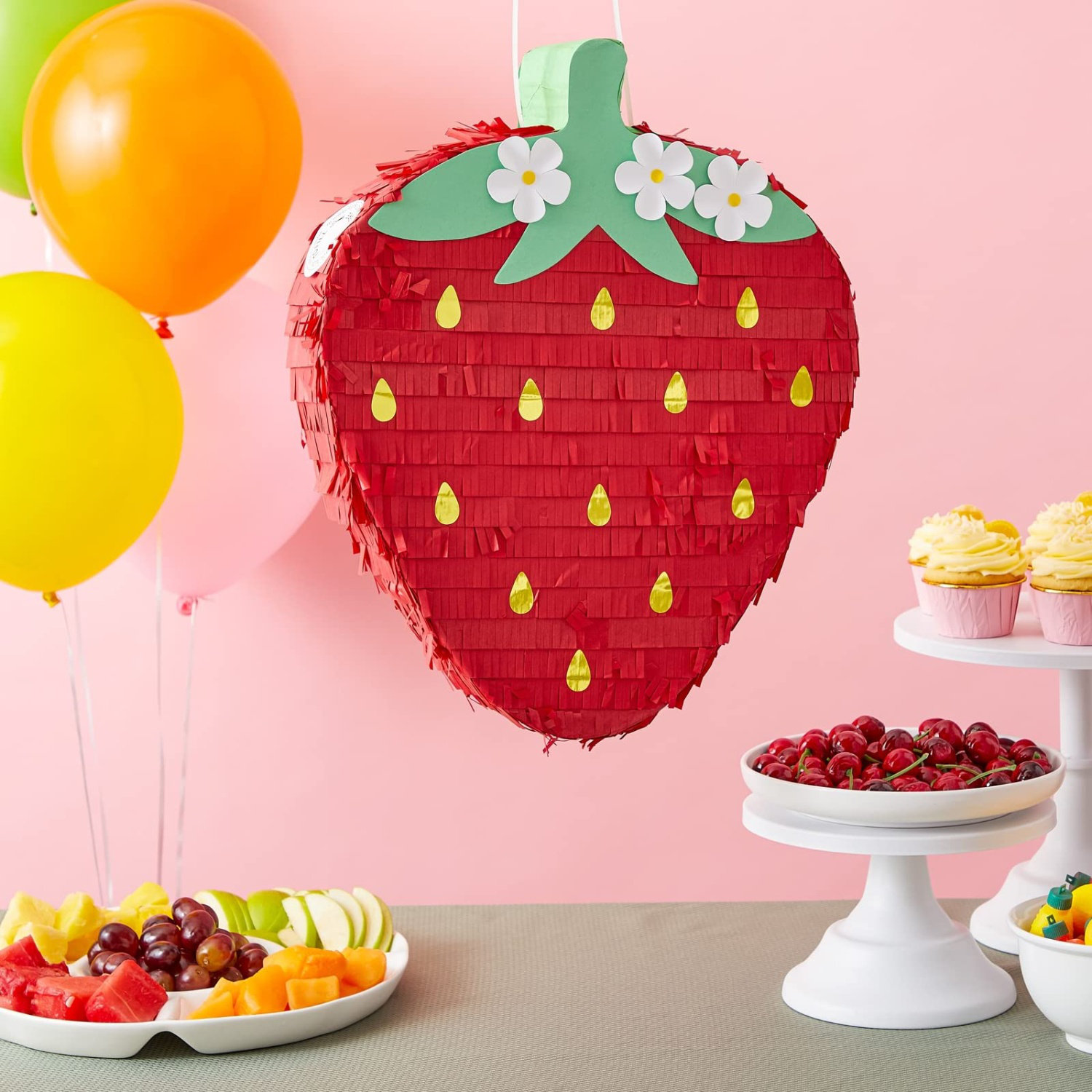 Stack man Strawberry Pinata - Fruit-Themed Summer Birthday Party ...