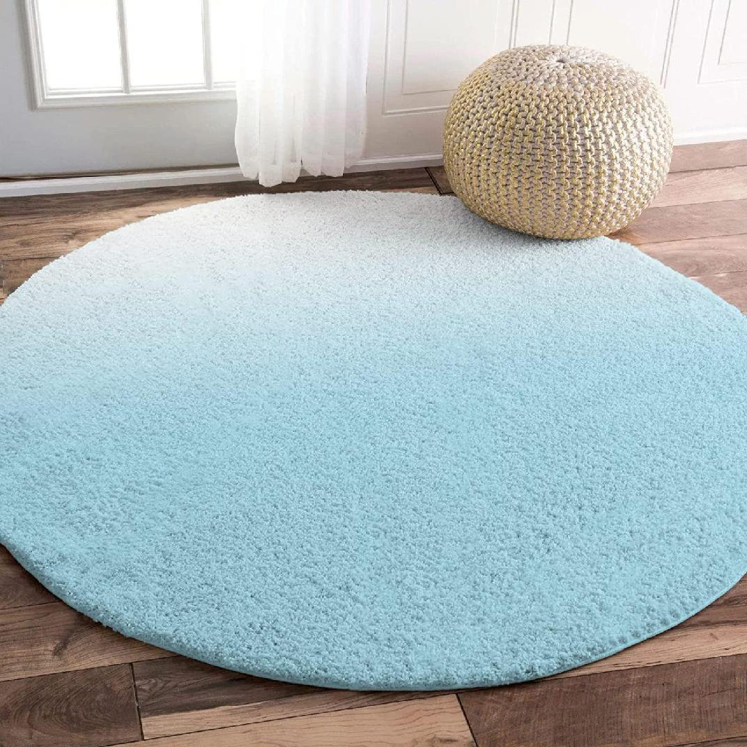 Latitude Run® Round Ombre Machine Made Power Loom Round 3' Microfiber ...