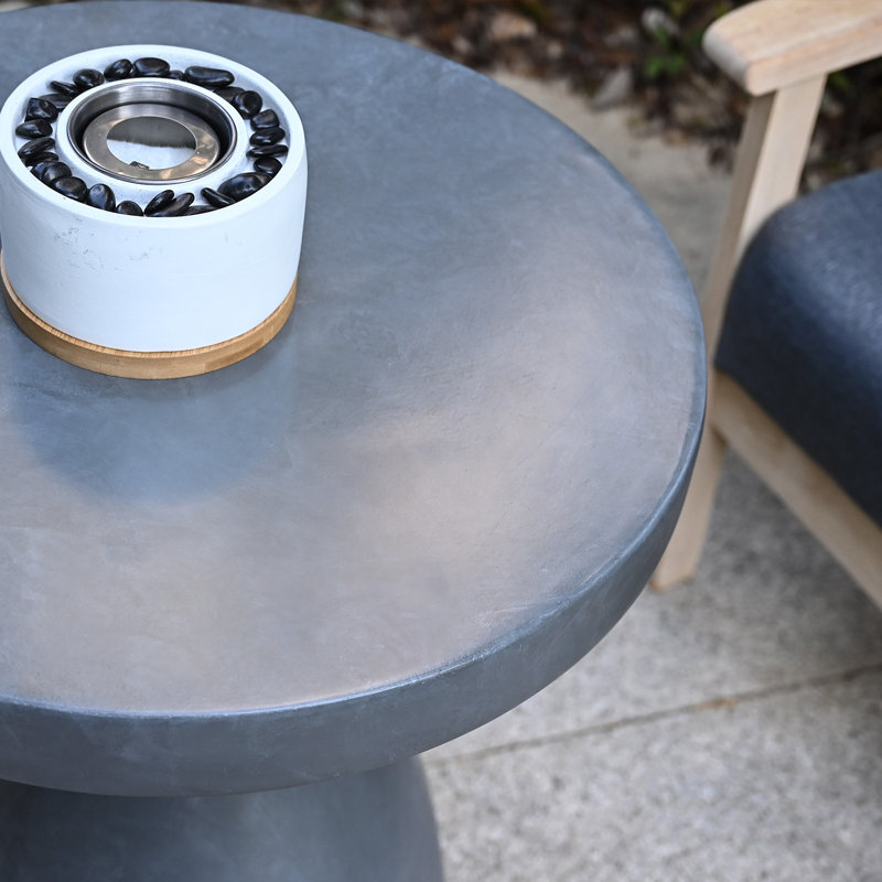 Ebern Designs Modern minimalist dark grey side table | Wayfair