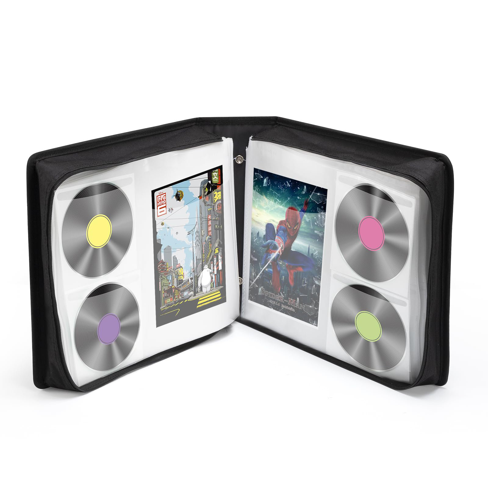 Rebrilliant DVD Case 200 Dvds And 100 Booklets Capacity, CD/Blu-Ray Storage Binder Case With ...