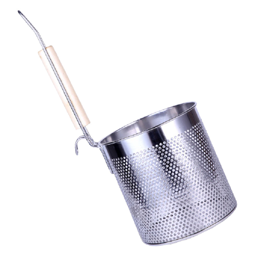 FixtureDisplays 5" x 5 1/4" Stainless Steel Pasta Strainer/Blanching ...