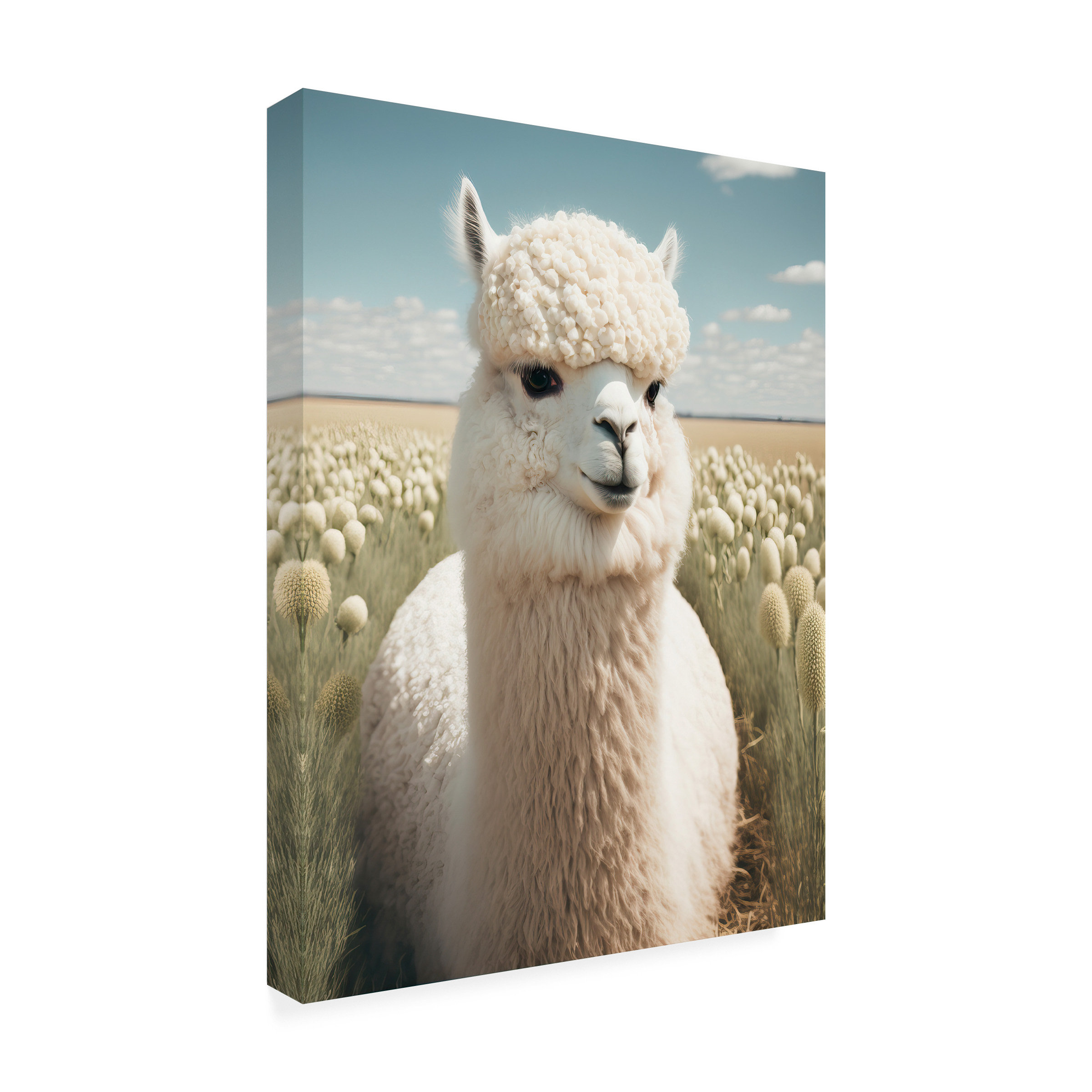 August Grove® Allysha Cute Llama Framed On Canvas Print | Wayfair