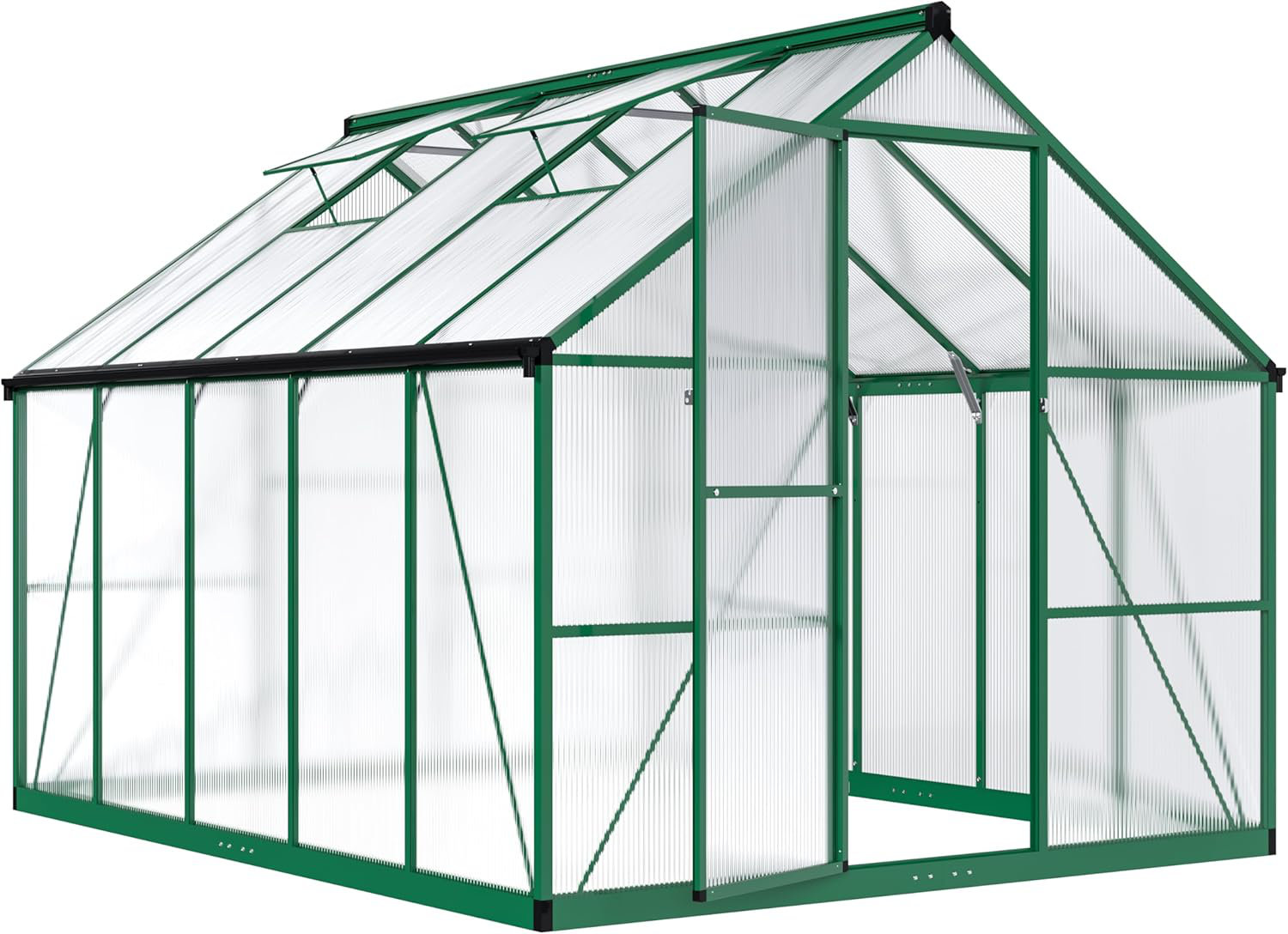 Polar Aurora 8 ft. W x 10 ft. D Greenhouse for Outdoors,with Quick ...