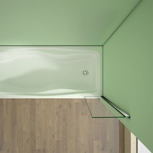 17 Stories 250/300/350/700/800mm Bath Shower Screen 6mm Glass ...