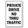 SignMission Private Drive No Thru Traffic Sign - Wayfair Canada