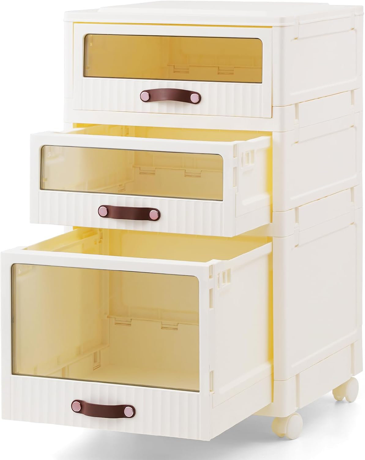 Inbox Zero Collapsible Plastic Mobile File Cabinet With Castors For ...