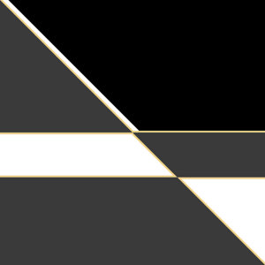 Mercer41 Black And White With Gold Color Blocking | Wayfair