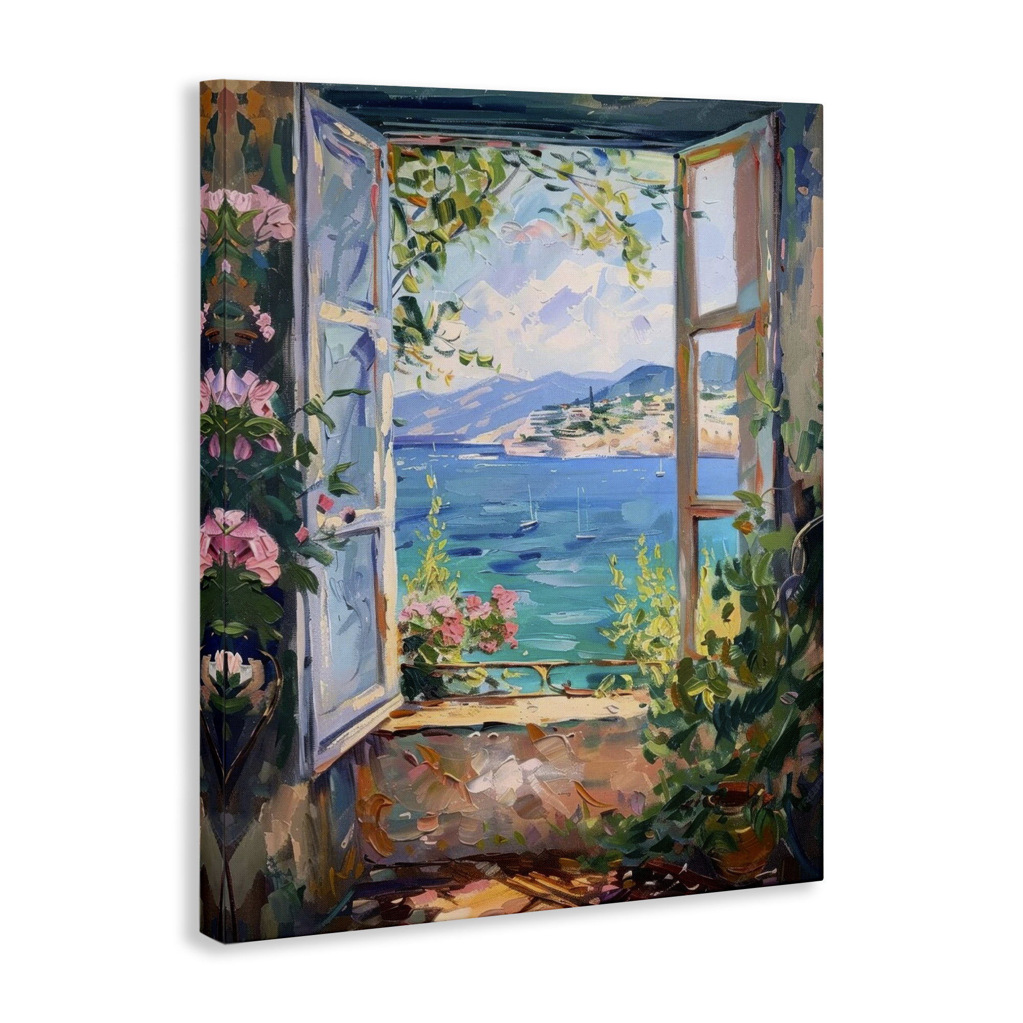 Dovecove Window Sea View Canvas Wall Art by LSR Design Studio | Wayfair