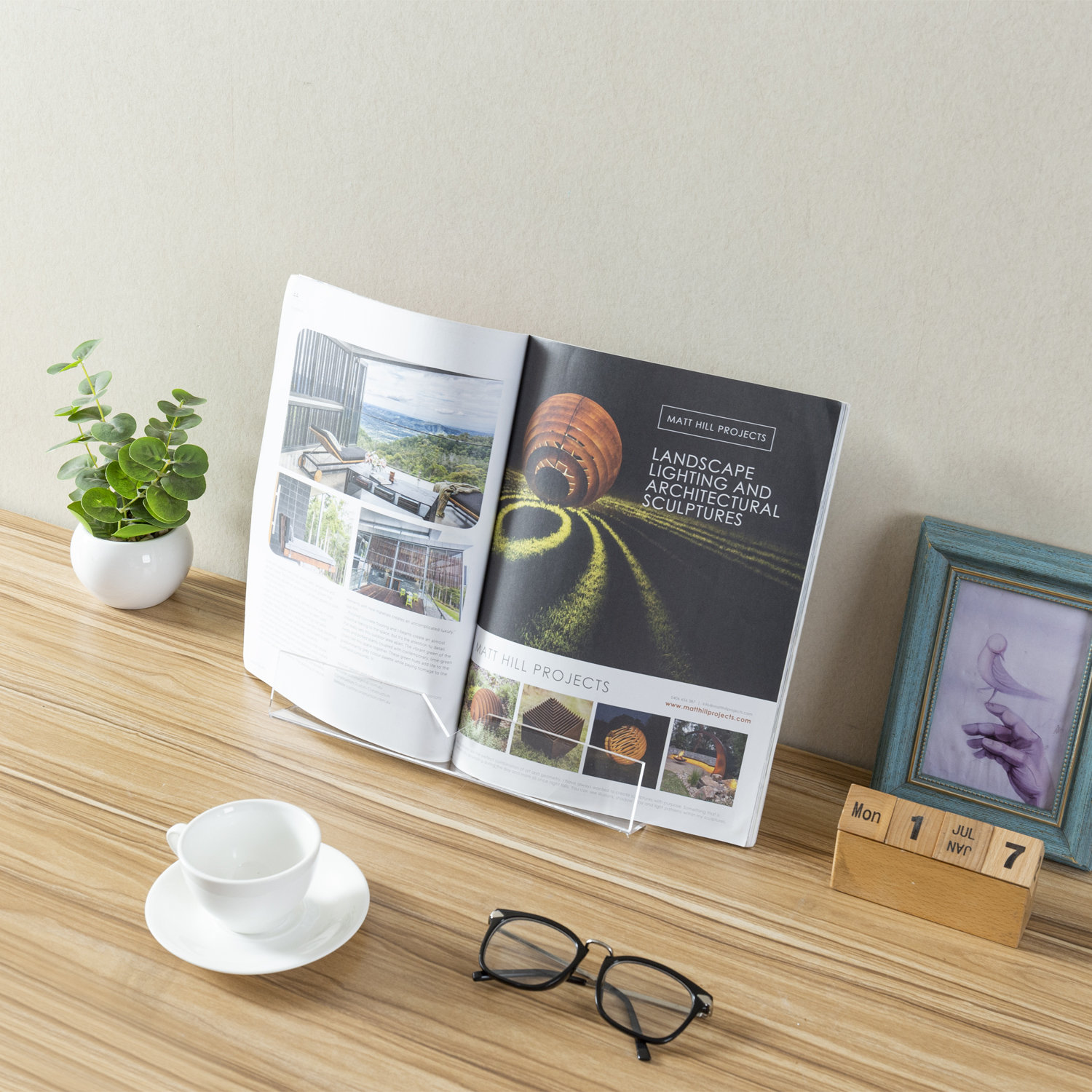 MyGift 2 Piece Clear Acrylic Cookbook Holder Stand | Wayfair