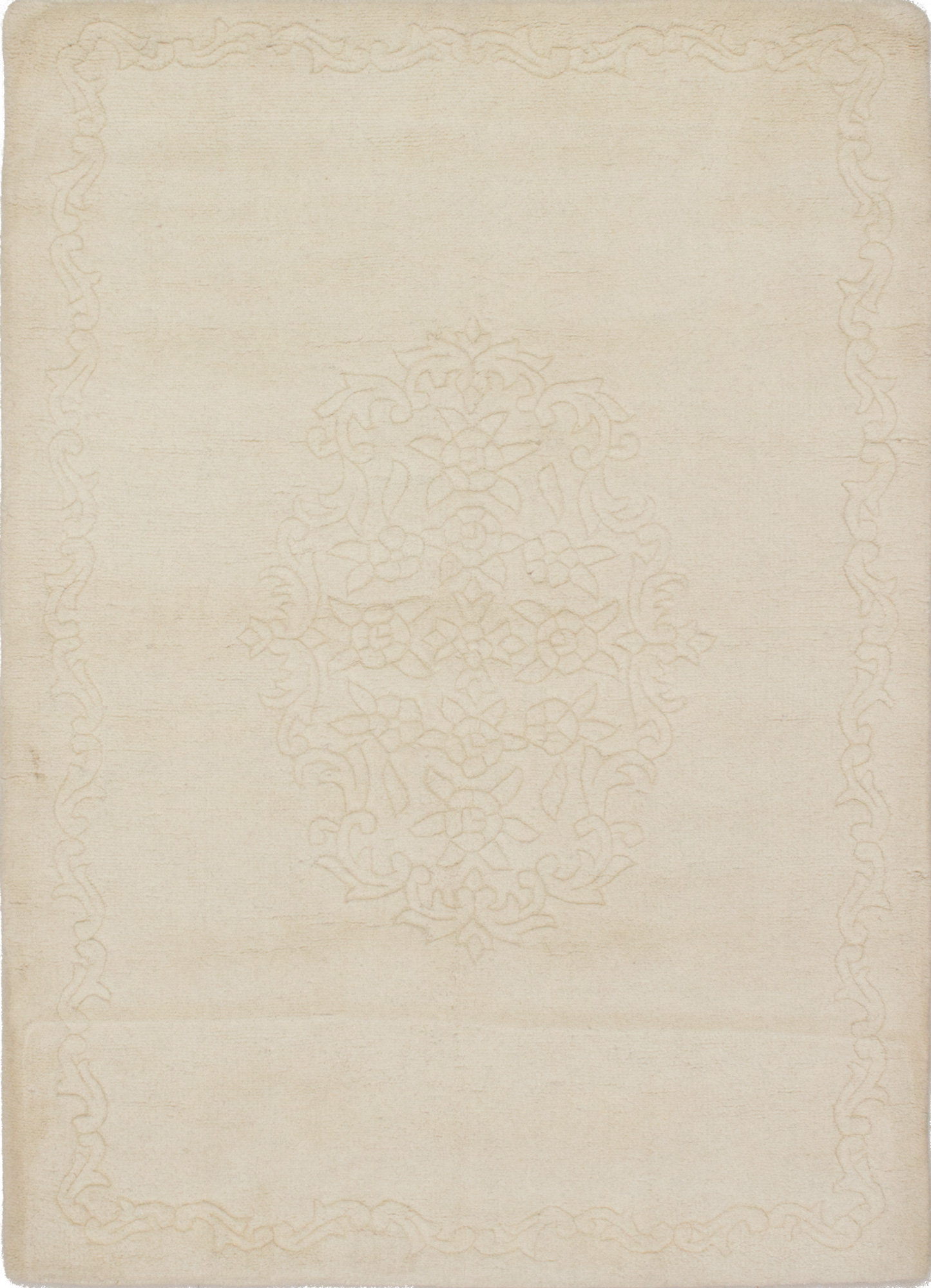 One Allium Way® Gwen Indo Vintage Hand-Knotted Wool Cream Area Rug ...