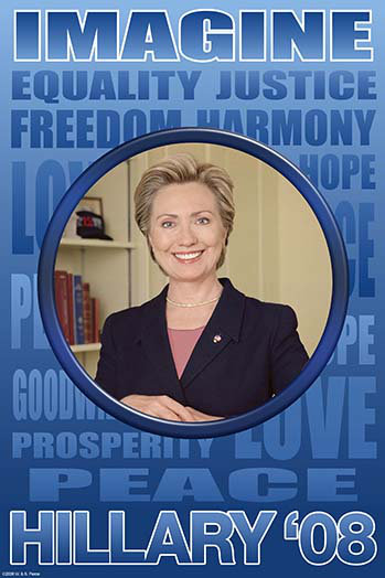 Buyenlarge 'Hillary Clinton For President' by Wilbur Pierce Graphic Art ...
