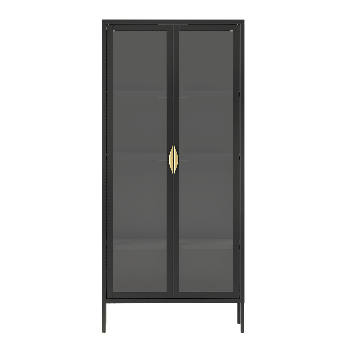 Wrought Studio™ Frosted Glass Display Cabinet with Adjustable Shelves ...
