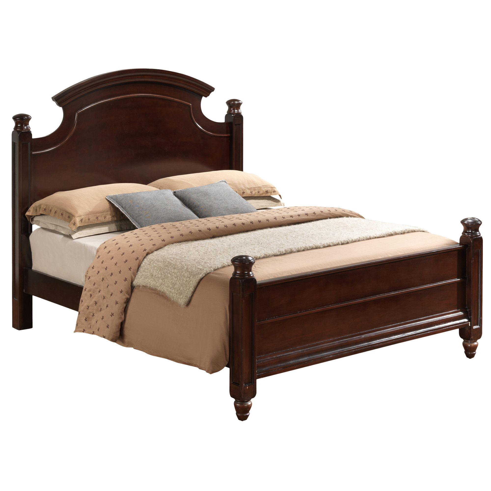 Alcott Hill® Elegant Queen Bed Particle Board Traditional Design ...