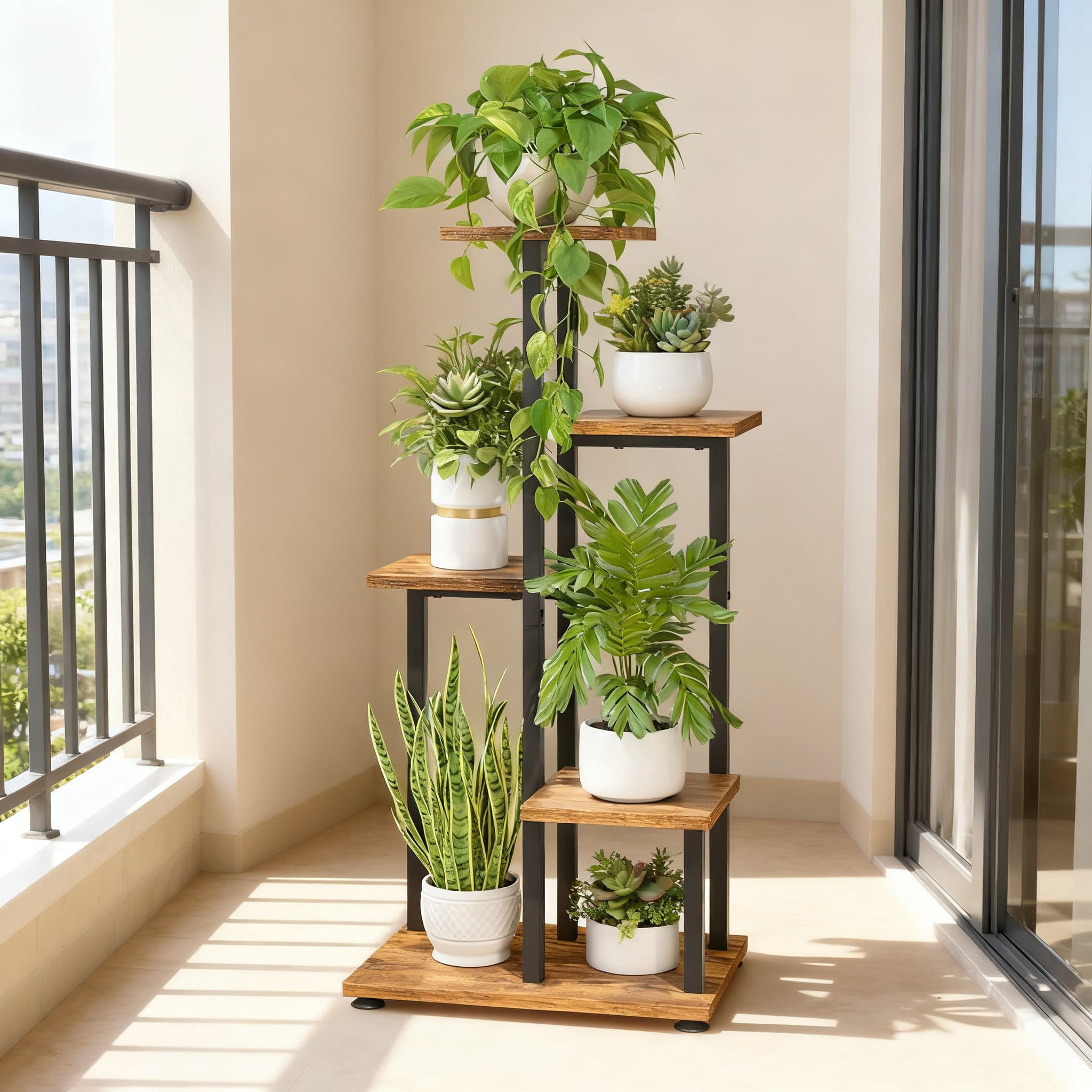 17 Stories Heavy Duty 5-Tier Plant Stand For Indoor Plants, Multi-Level ...