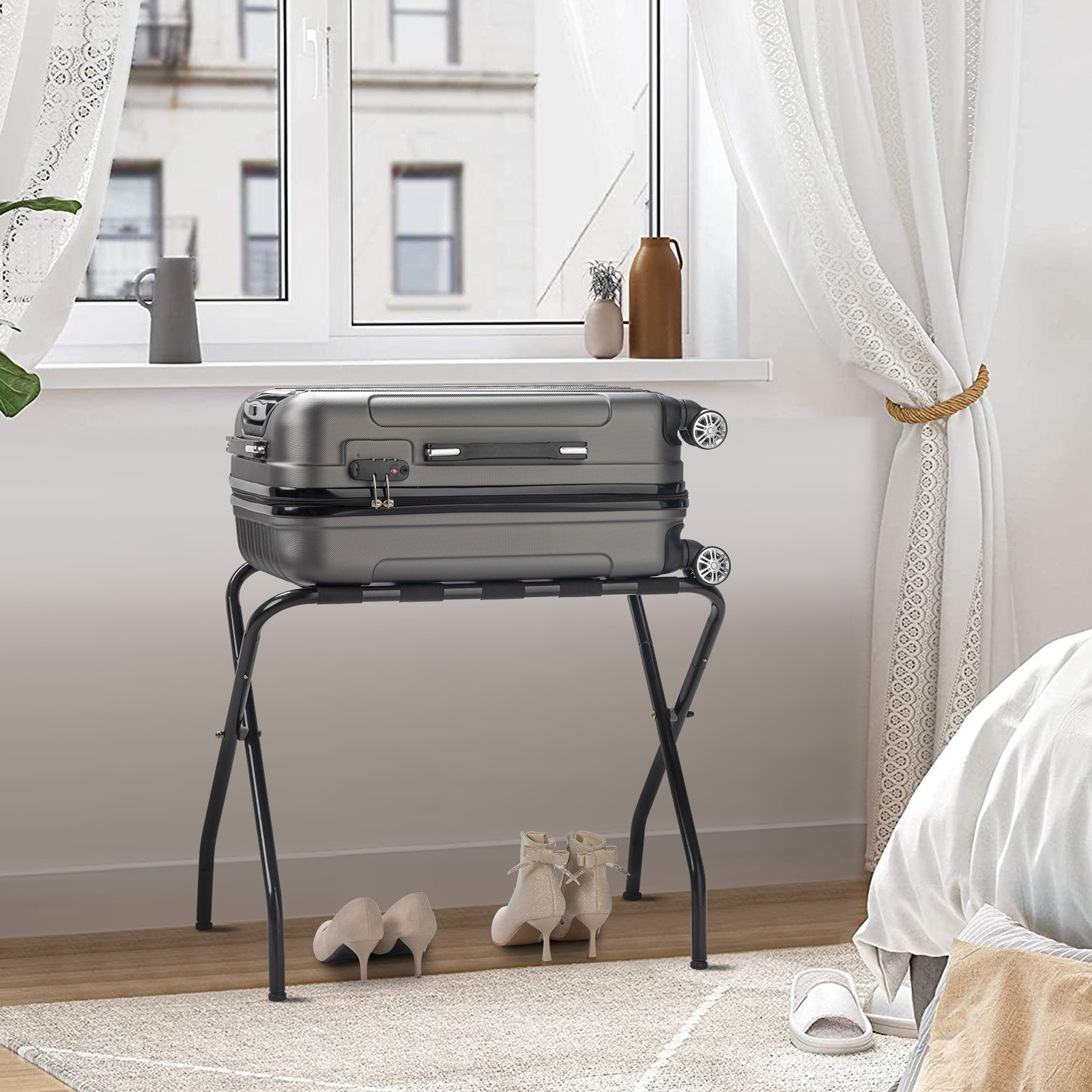 Winado Metal Folding Luggage Rack | Wayfair