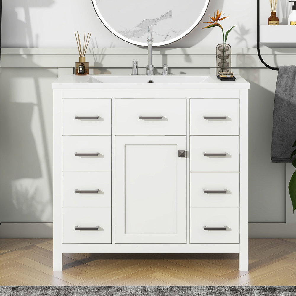 Winston Porter 36 Inch Modern Winifrede Vanity Cabinet With ...