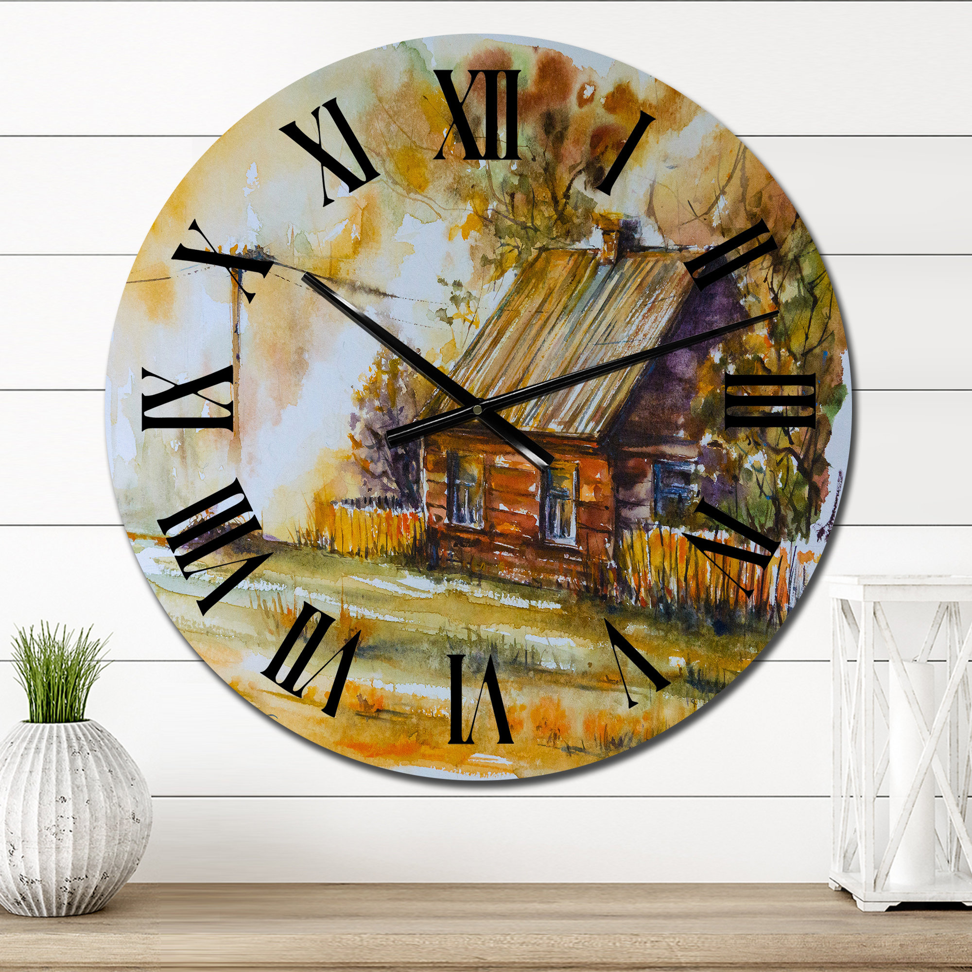 East Urban Home Old Cottage Among Autumn Trees in Woods - Traditional ...