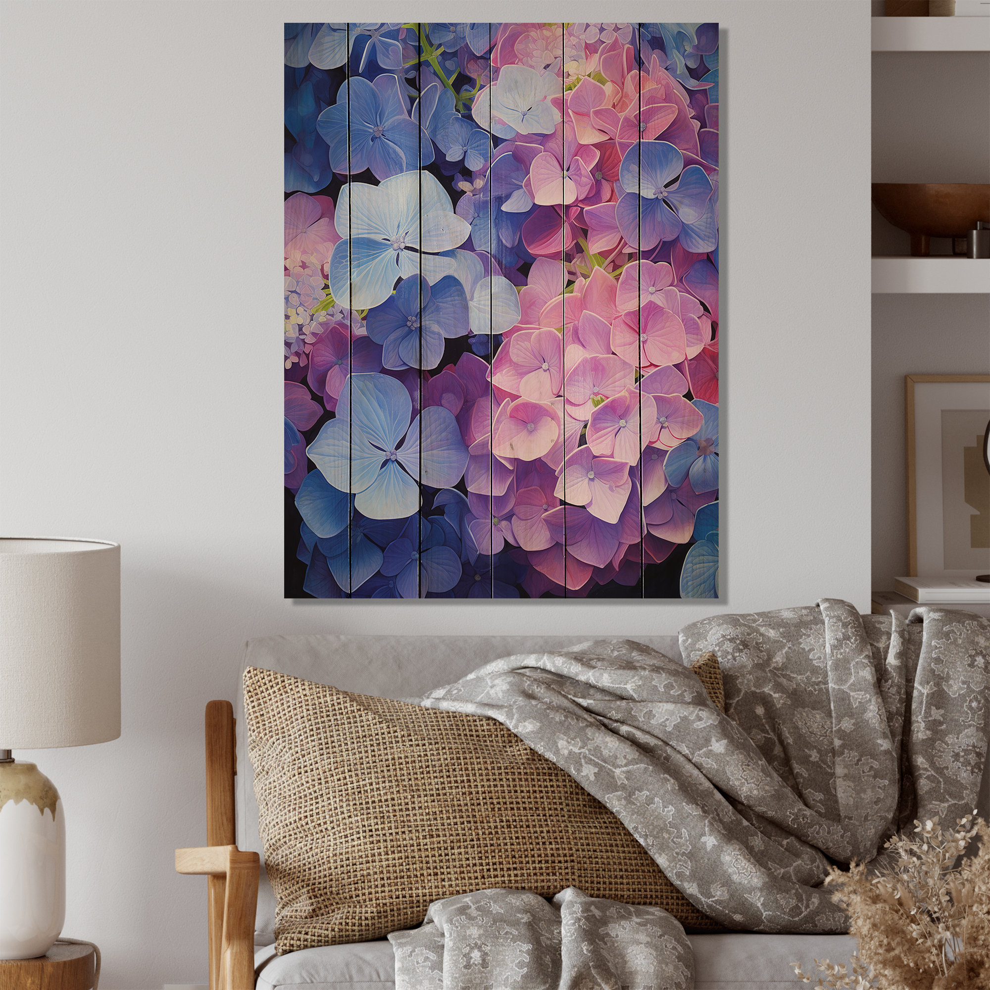 Red Barrel Studio® Jerrianna Pink Purple Hydrangea Transcendent Beauty ...