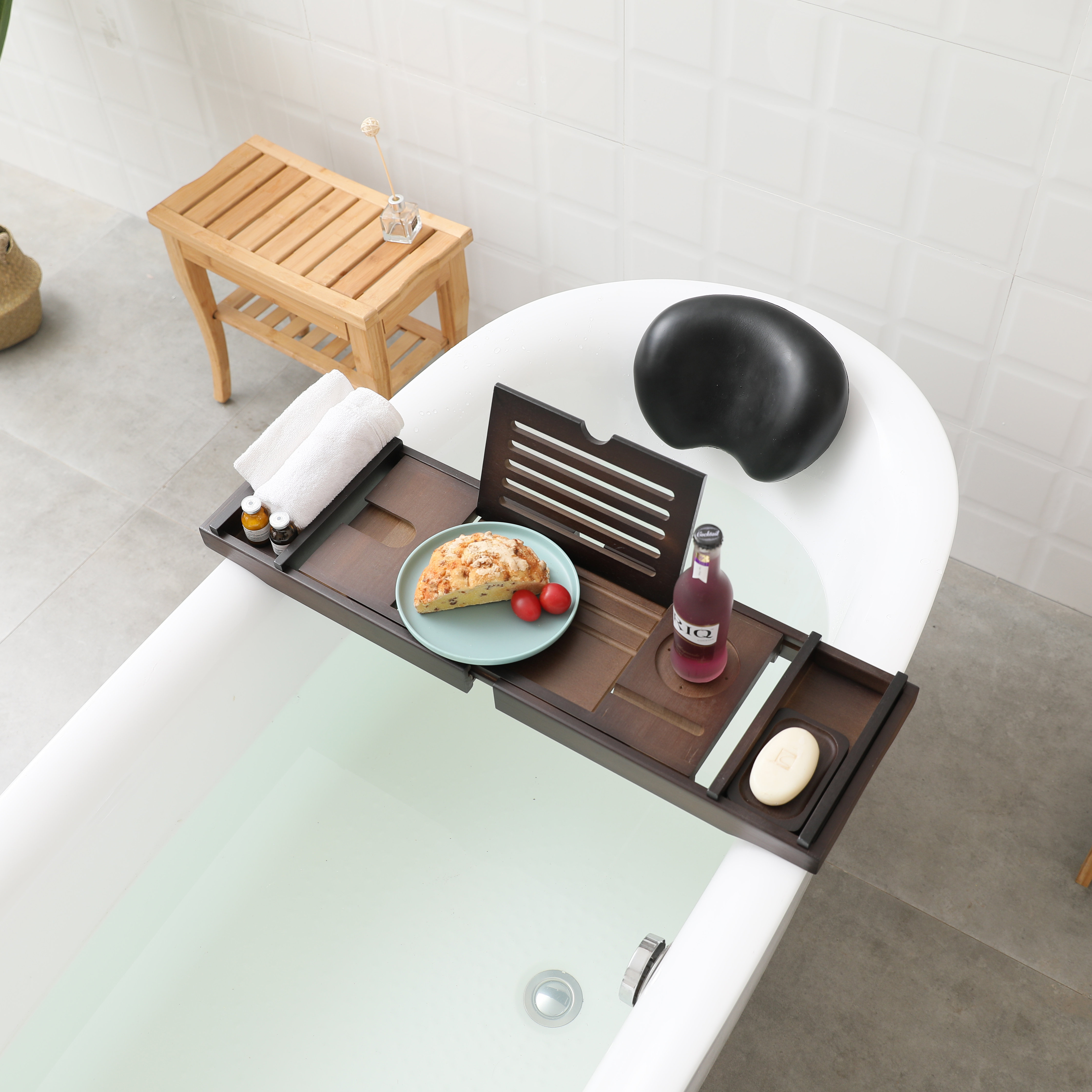 Rebrilliant Luxury Bath Caddy Tray For Tub | Bath Table | Premium ...