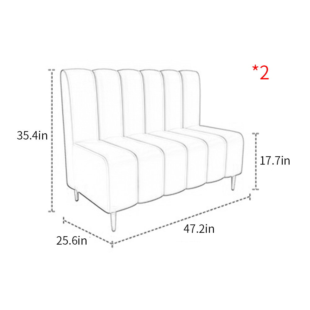 Visual card holder Modern Simple Restaurant Cafe Upholstered Benches ...