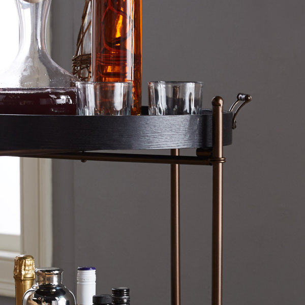 17 Stories Colo Metal Bar Cart & Reviews | Wayfair