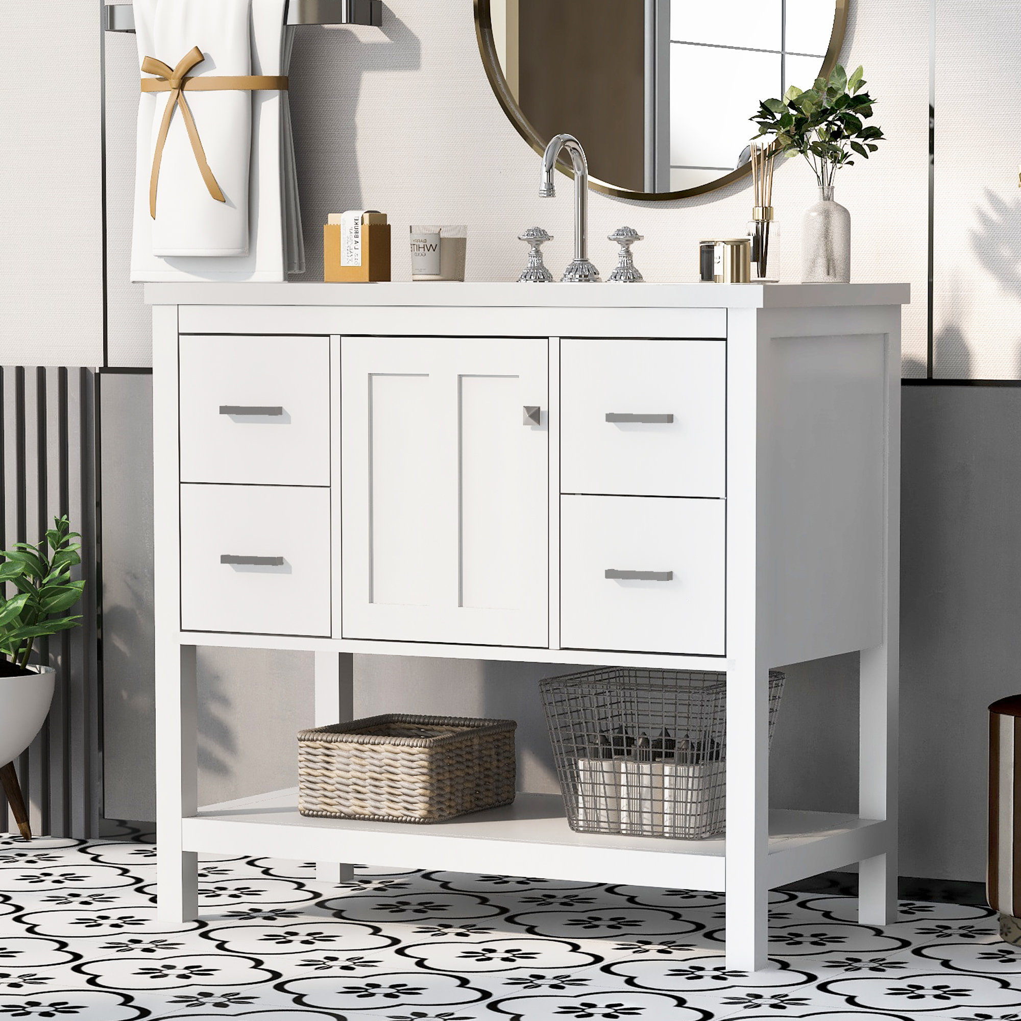 Ebern Designs Seidule 36" Single Bathroom Vanity Set | Wayfair